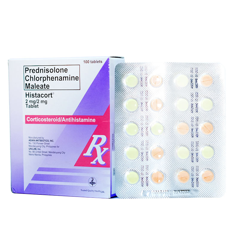 HISTACORT Prednisolone / Chlorphenamine Maleate 2mg / 2mg Tablet 100's ...